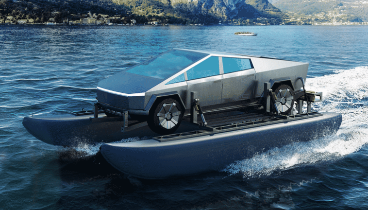 Tesla : et si l'on transformait le Cybertruck en bateau